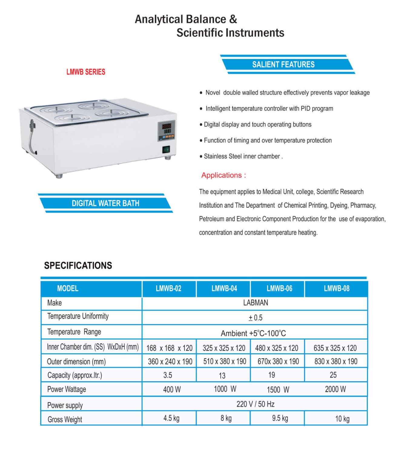 WATER BATHS – TSR Instruments and Solutions