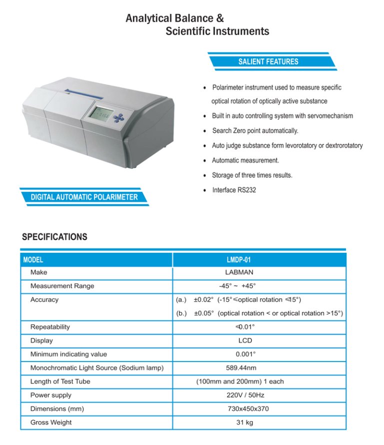 POLARIMETERS – TSR Instruments and Solutions